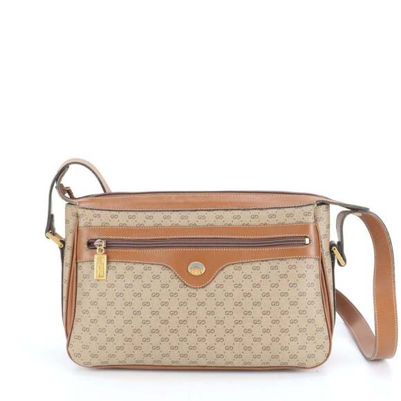 Gucci | Bags | Gucci Micro Gg Leather Shoulder Bag Brown Womens | Poshmark